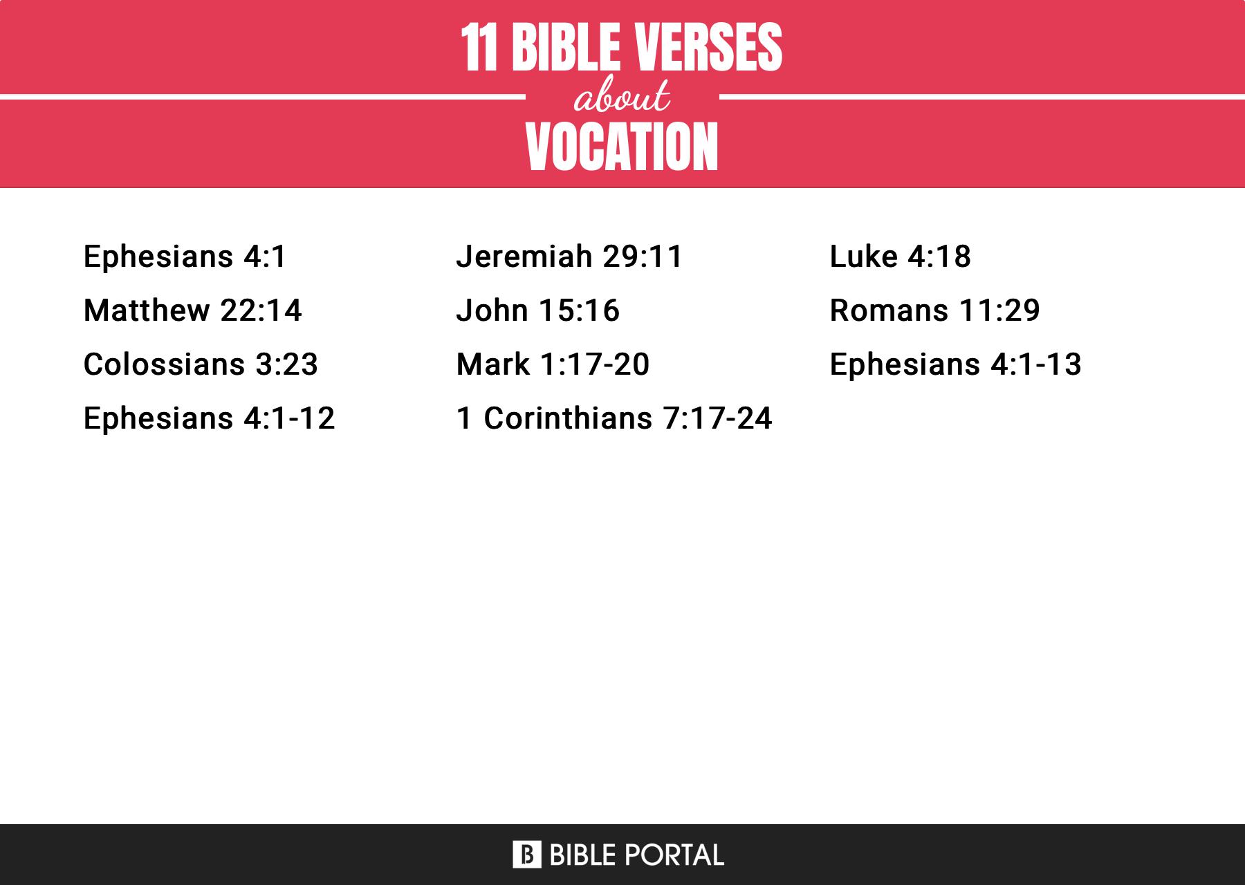 11 Bible Verses about Vocation