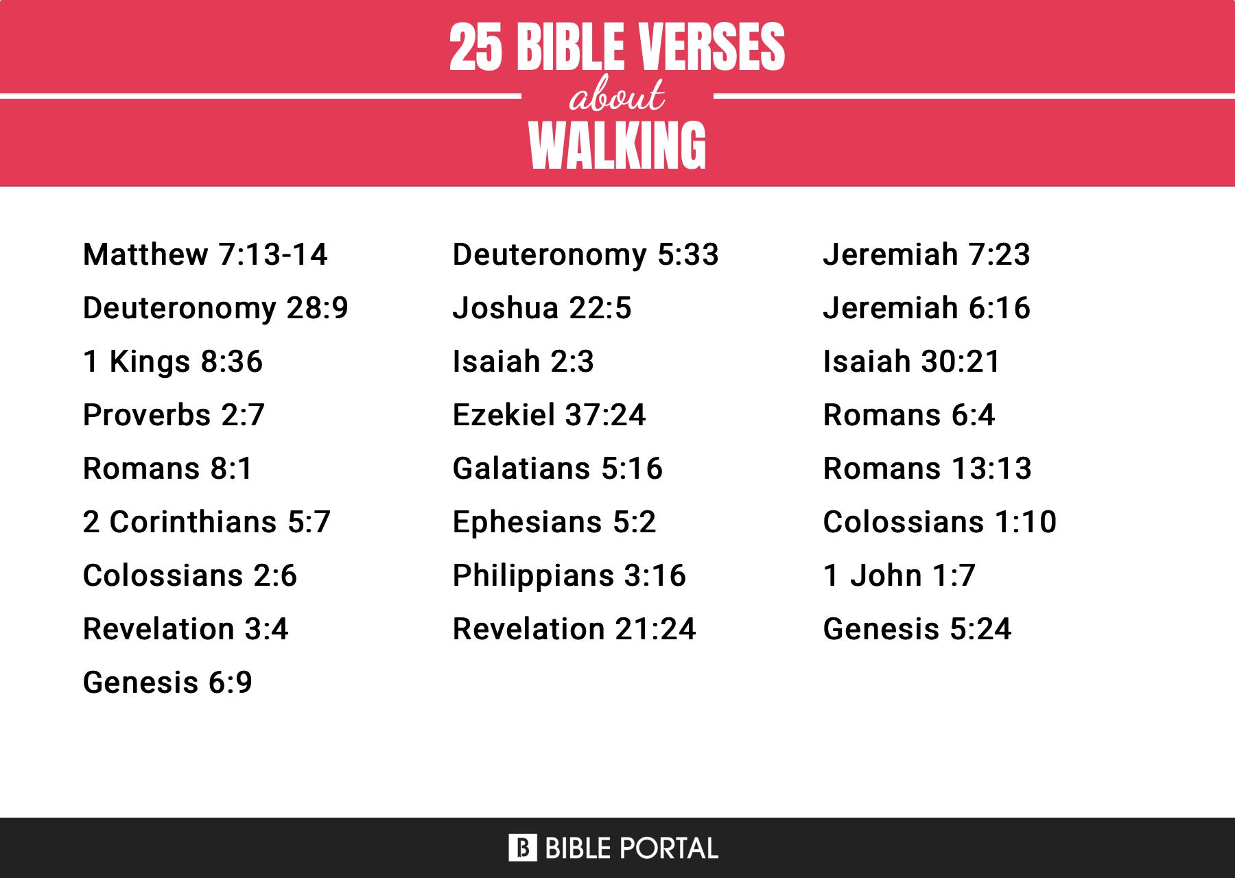 25 Bible Verses about Walking