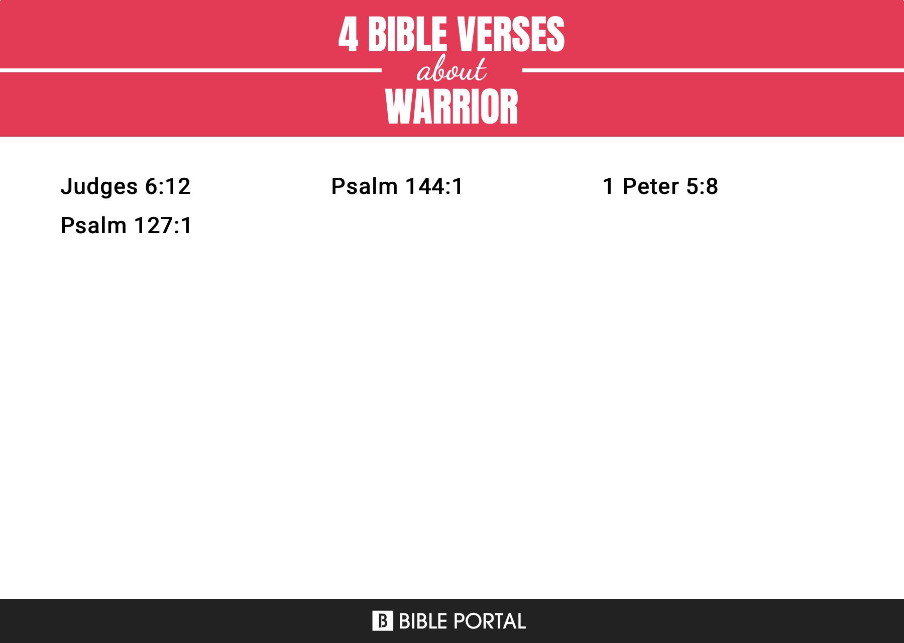 4 Bible Verses about Warrior
