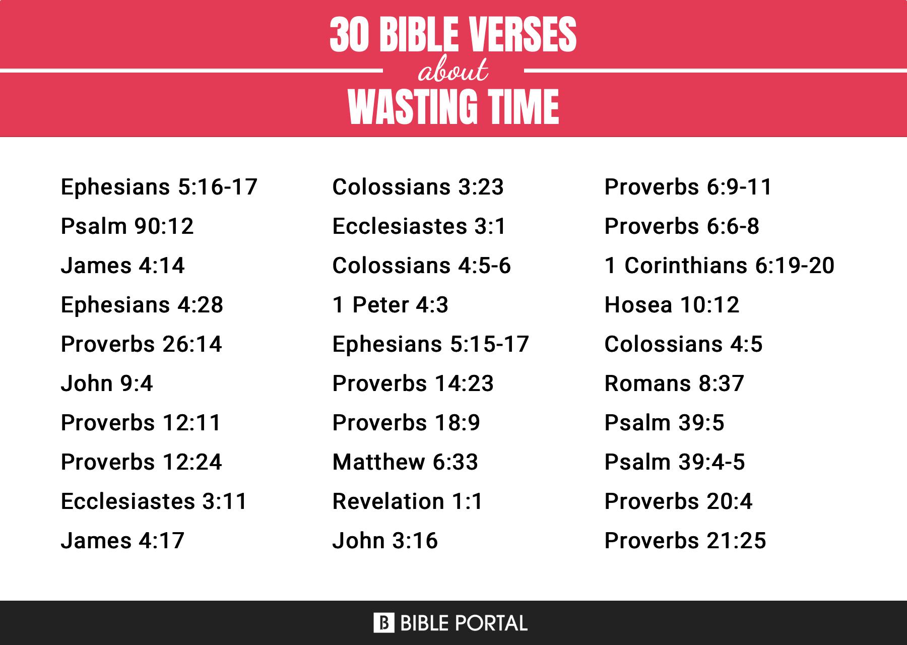 67 Bible Verses about Wasting Time