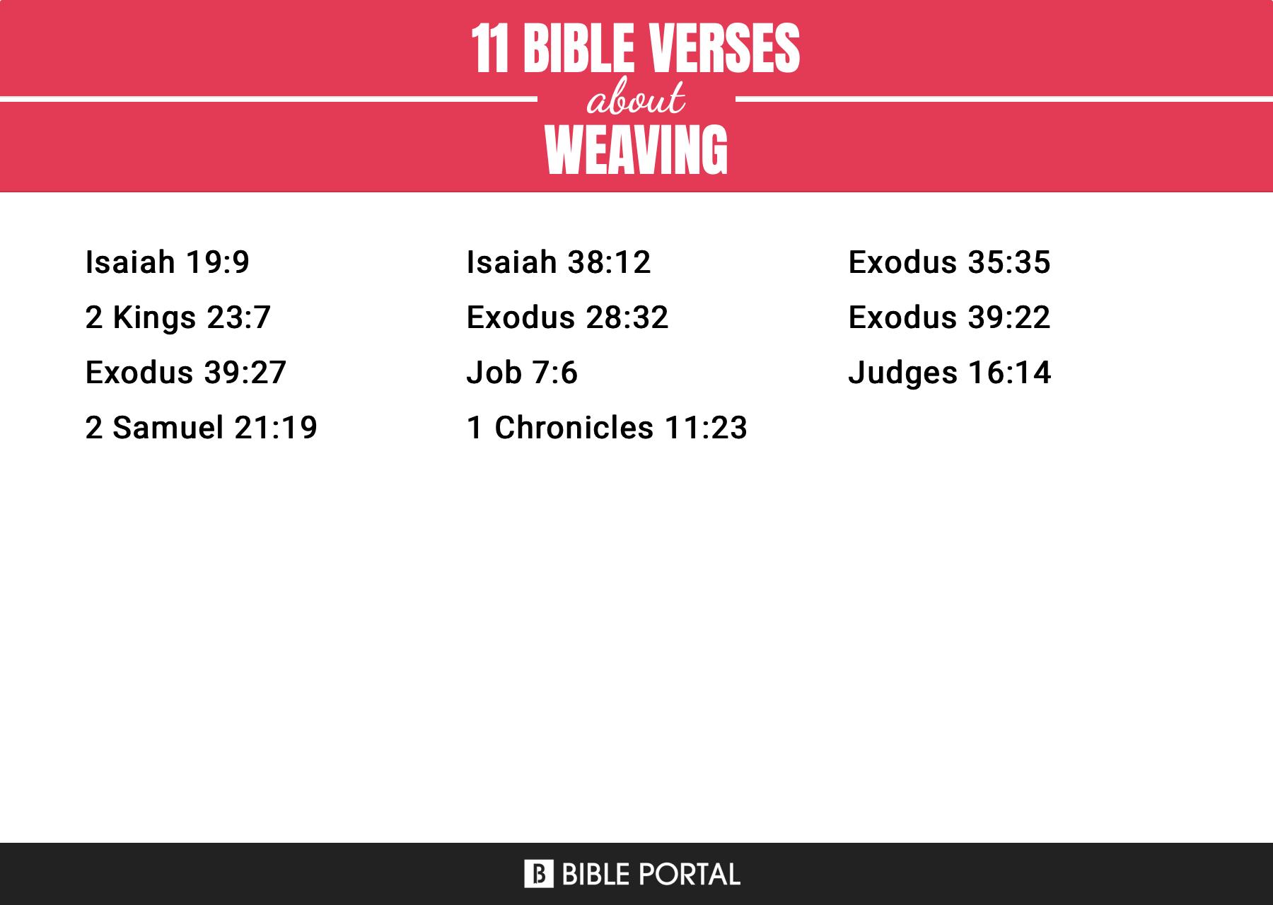 11 Bible Verses about Weaving