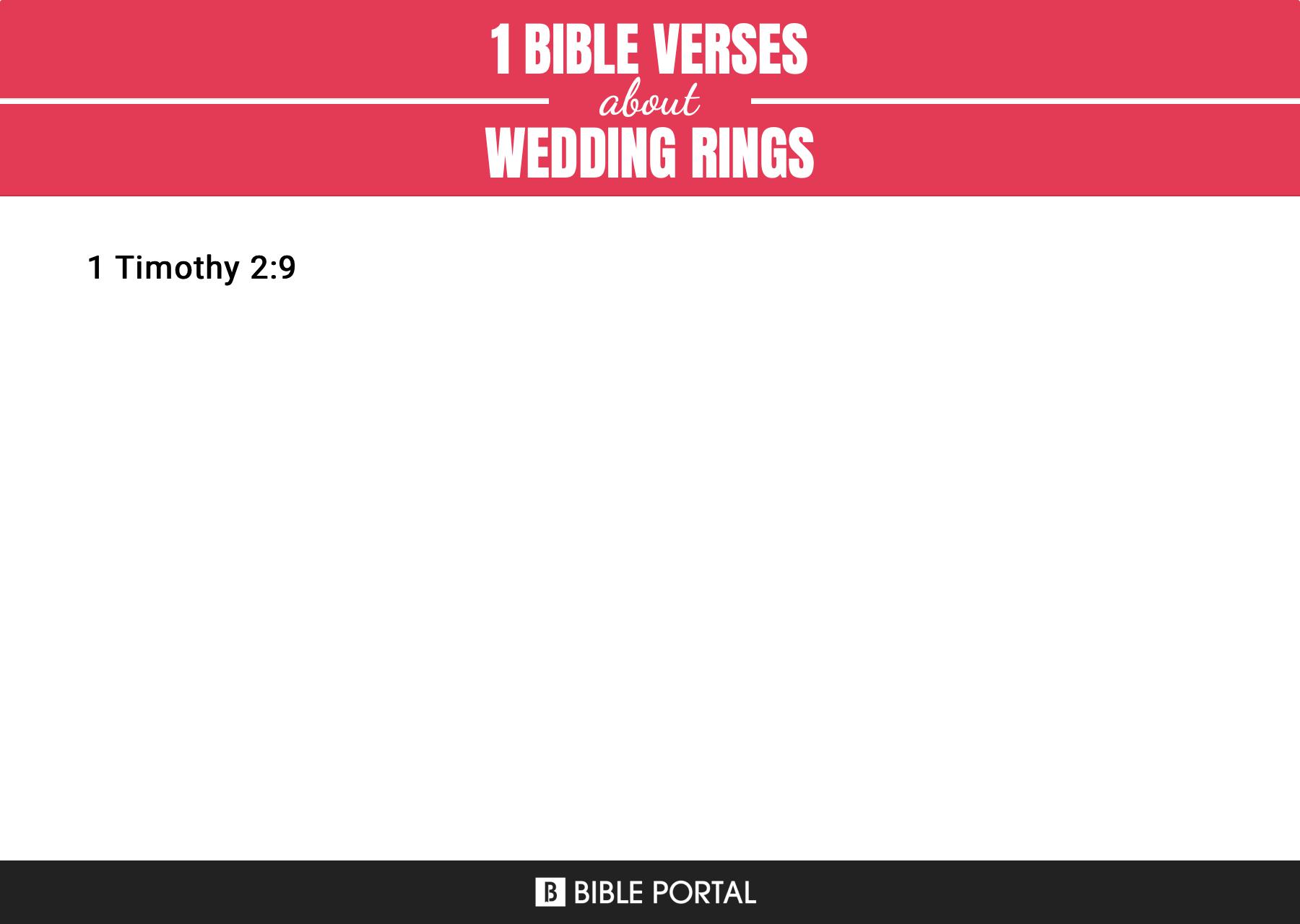 1 Bible Verses about Wedding Rings