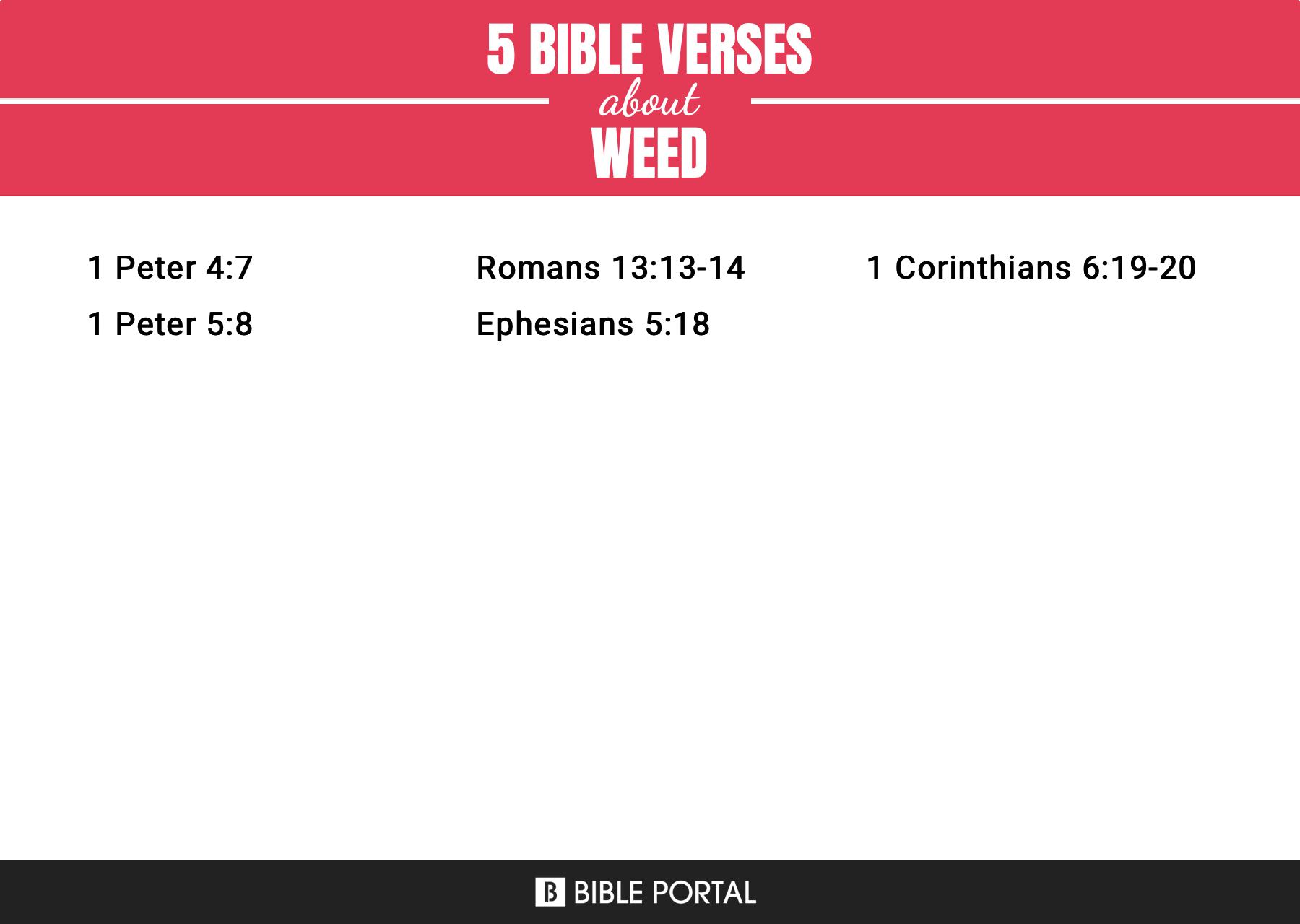 5 Bible Verses about Weed