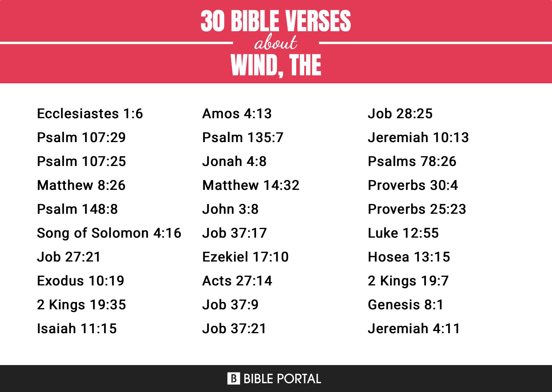72 Bible Verses about Wind, The