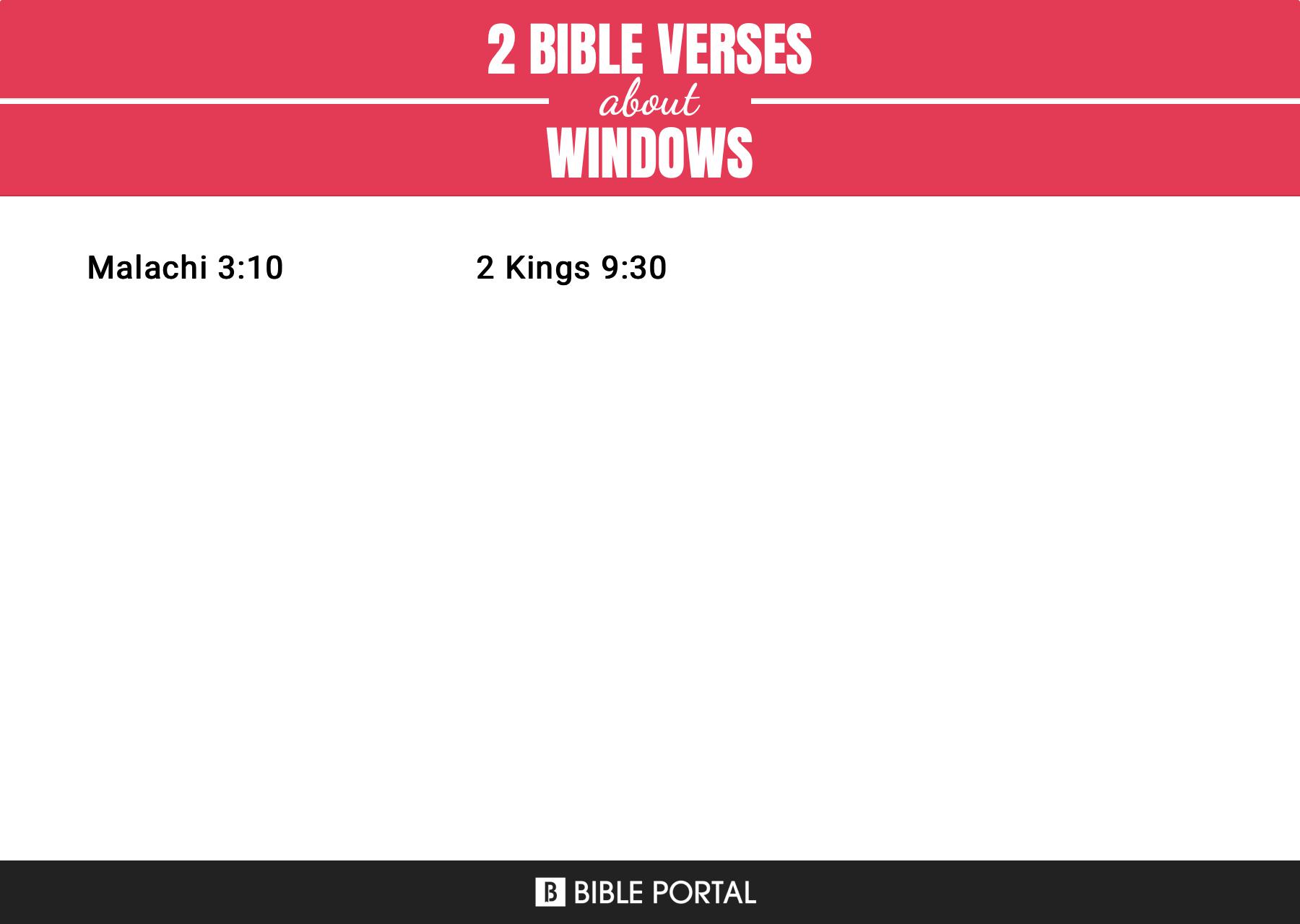 2 Bible Verses about Windows?