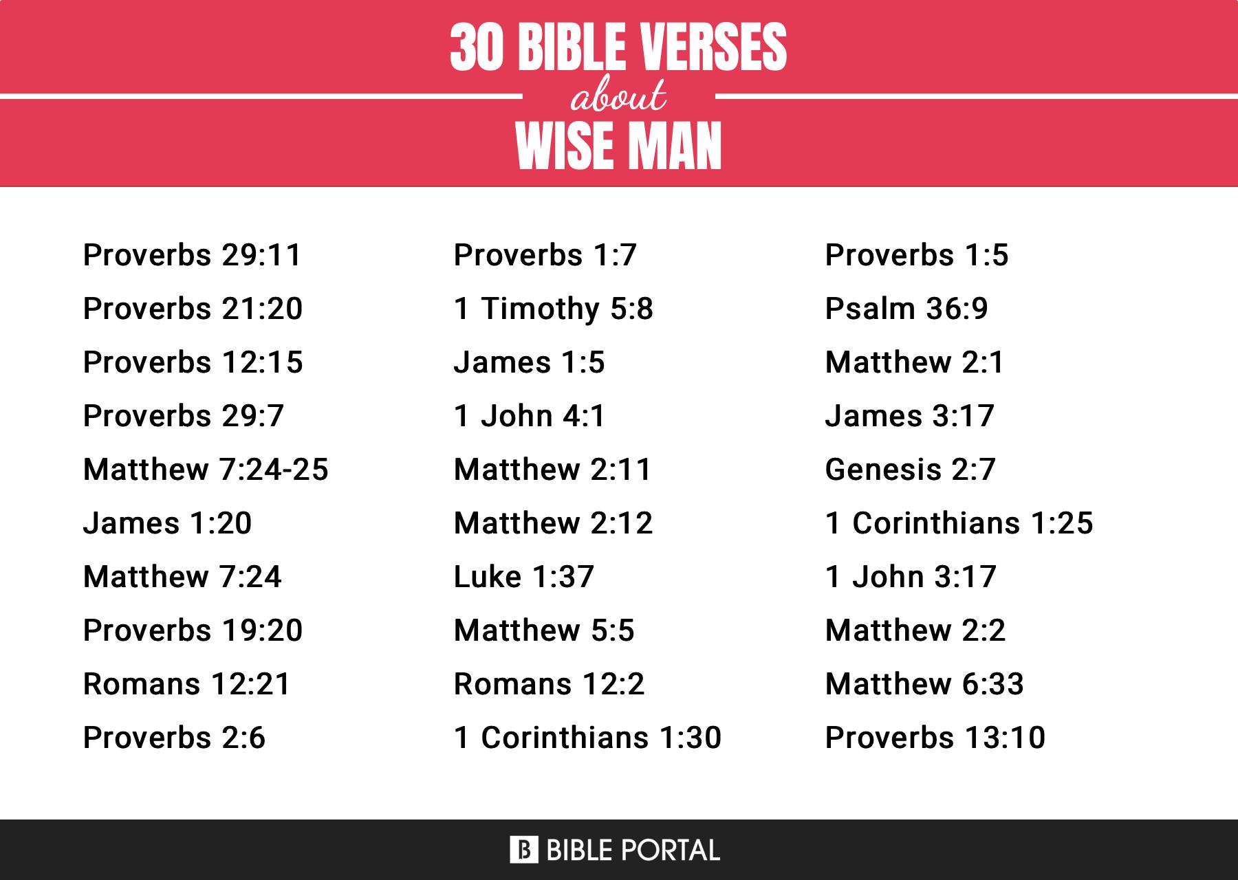 120 Bible Verses about Wise Man