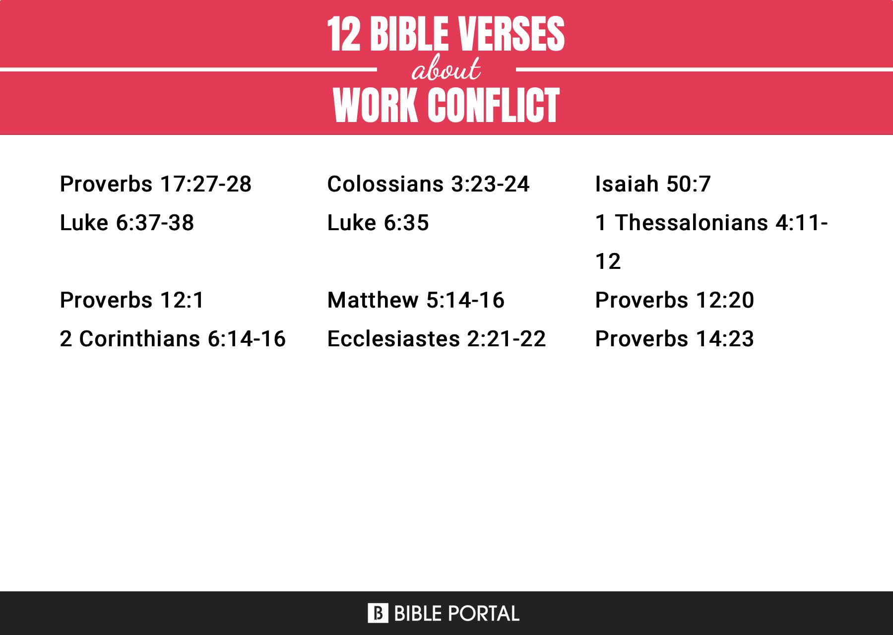 12 Bible Verses about Work Conflict