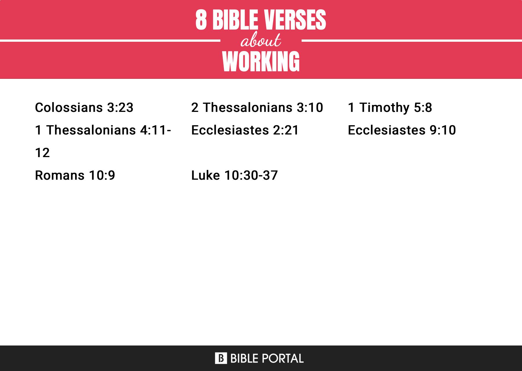 8 Bible Verses about Working