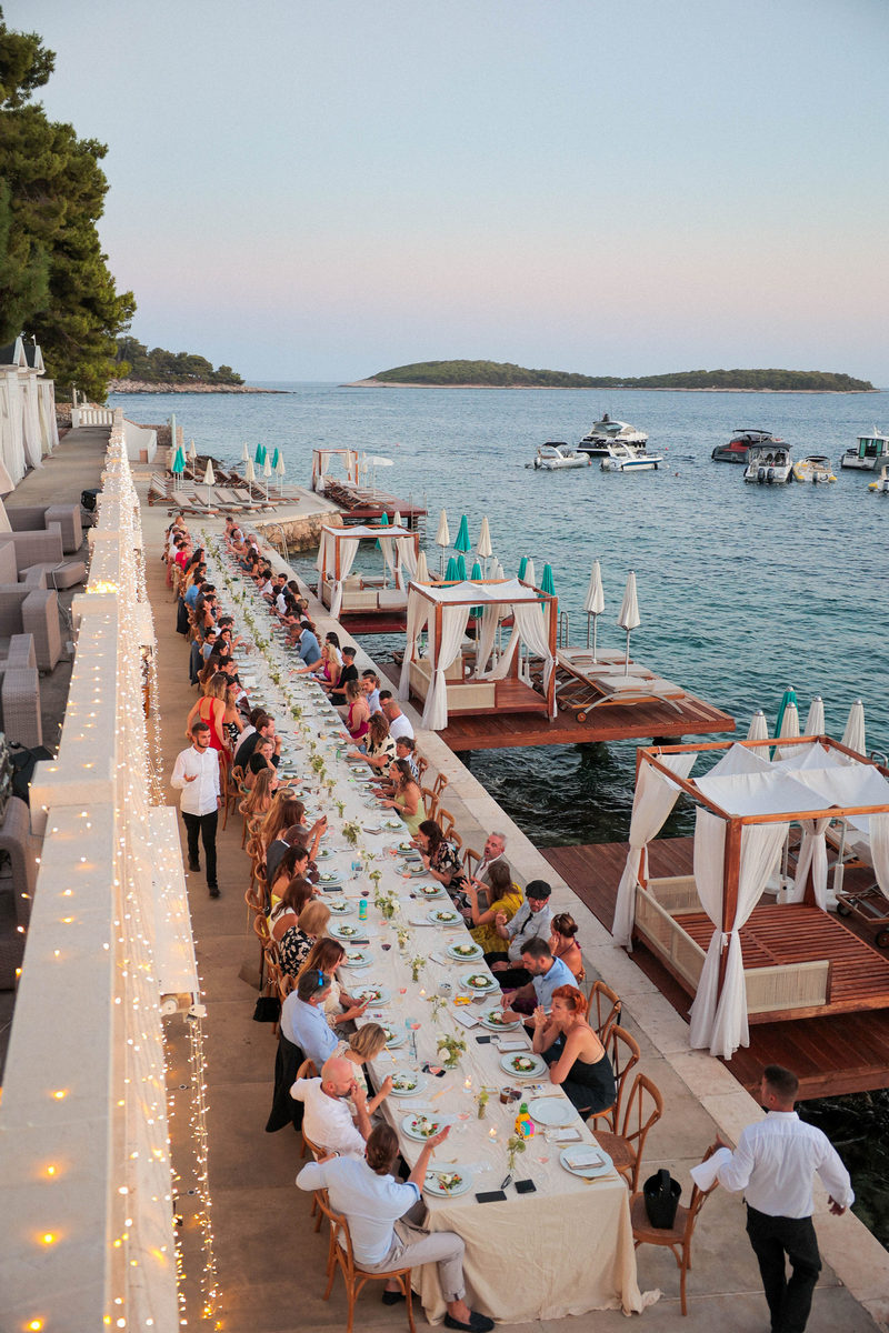 Beach club hvar wedding | Honestweddingadvice.com