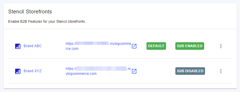 B2B Edition Settings