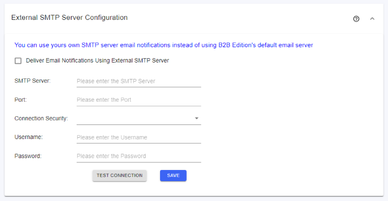 B2B Edition Settings