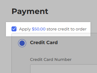Giving Customers a Store Credit