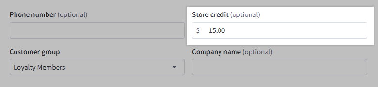 Giving Customers a Store Credit