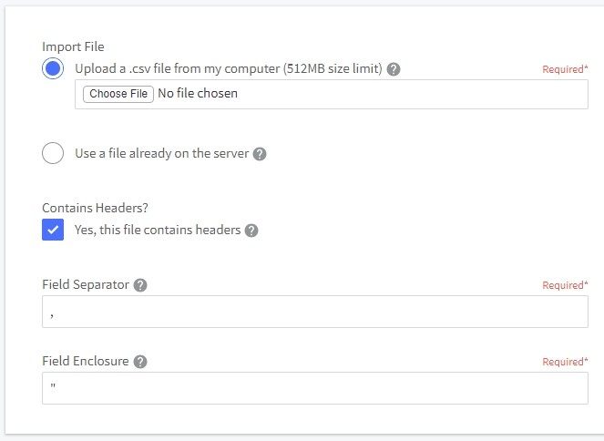 Importing and Exporting Customers