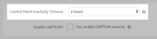 Adjusting the Control Panel Timeout Window