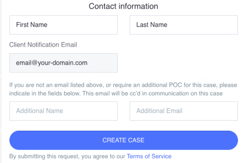 Creating and Viewing Support Cases