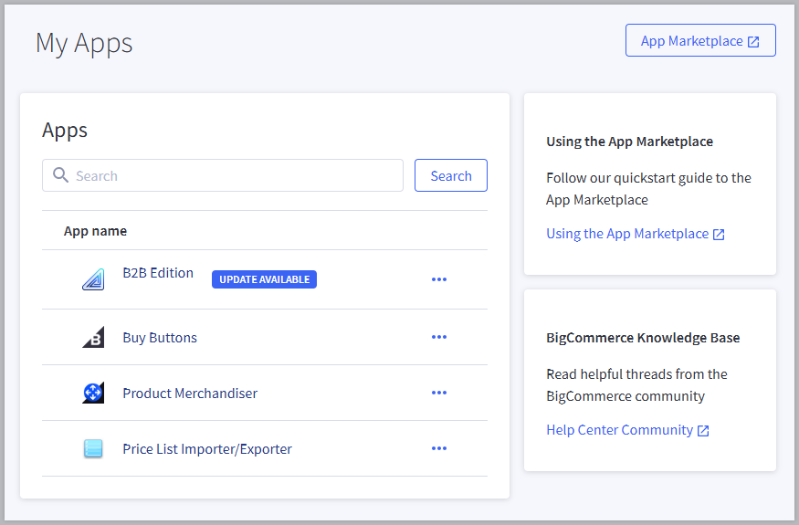 Using the App Marketplace