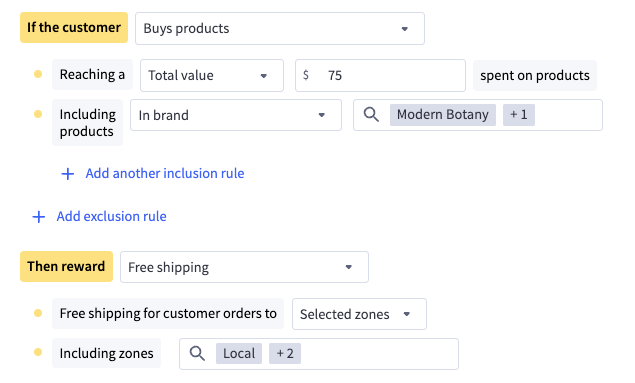 Shipping Promotions