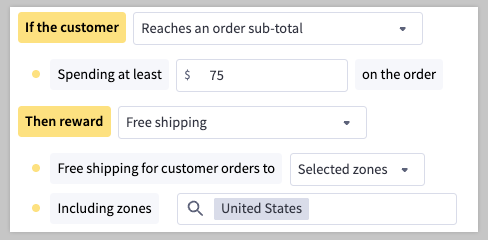 Shipping Promotions