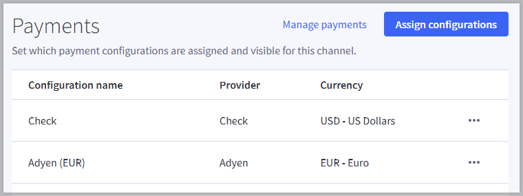 Multi-Storefront Payment Methods