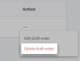 Creating a Draft Order