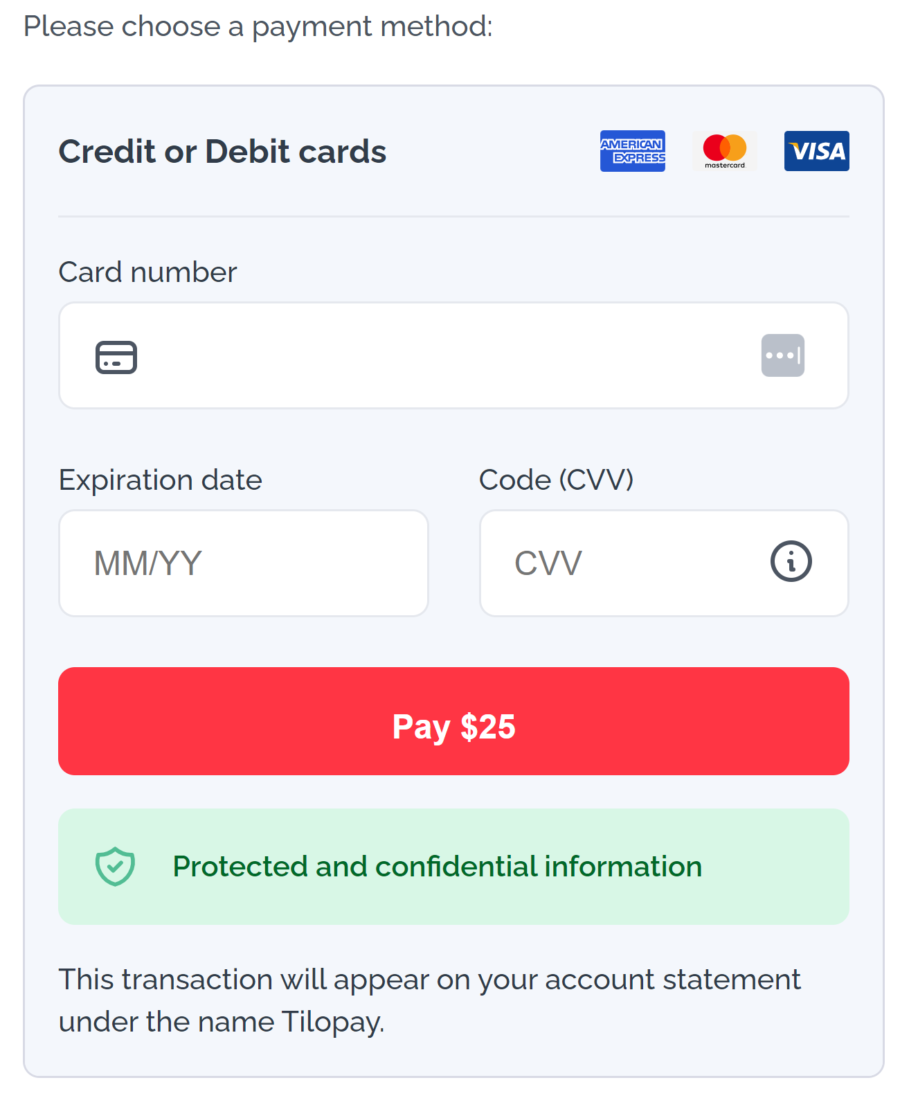 Tilopay Payment Methods