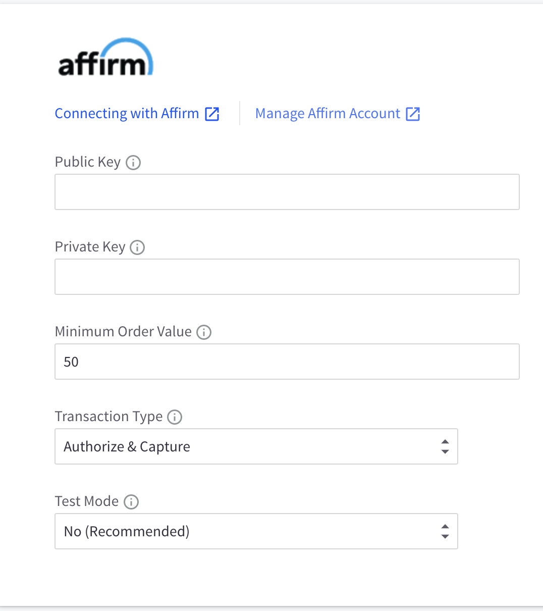 Connecting with Affirm
