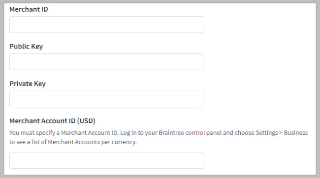 Connecting with Braintree