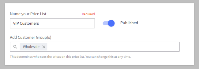 Using Price Lists