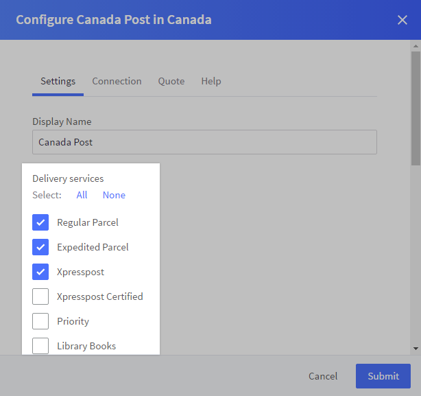 Canada Post Shipping Quotes