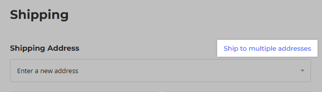 Offering Shipping to Multiple Addresses