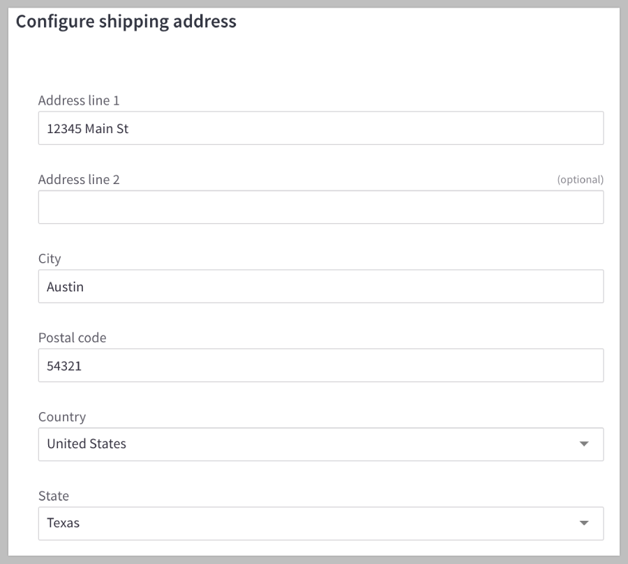 Shipping Setup