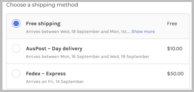 Shipping Setup