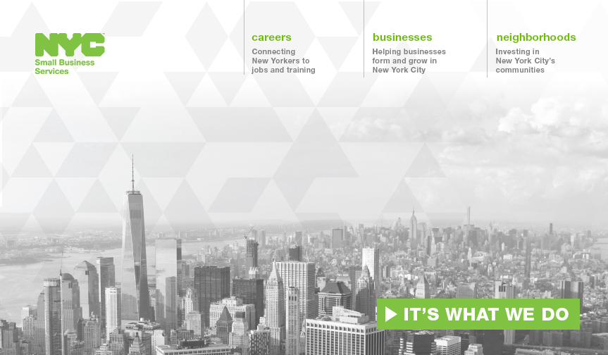 NYC Small Business Services - Landing Page