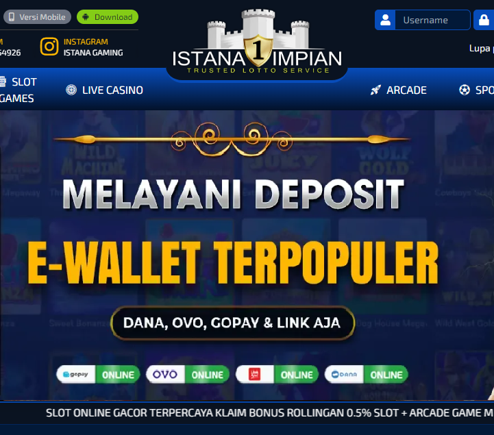 ISTANAIMPIAN1 LOGIN & DAFTAR WEB - Landing Page