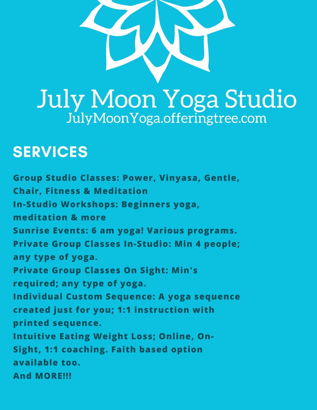 All of our offerings! by Sara Nielsen