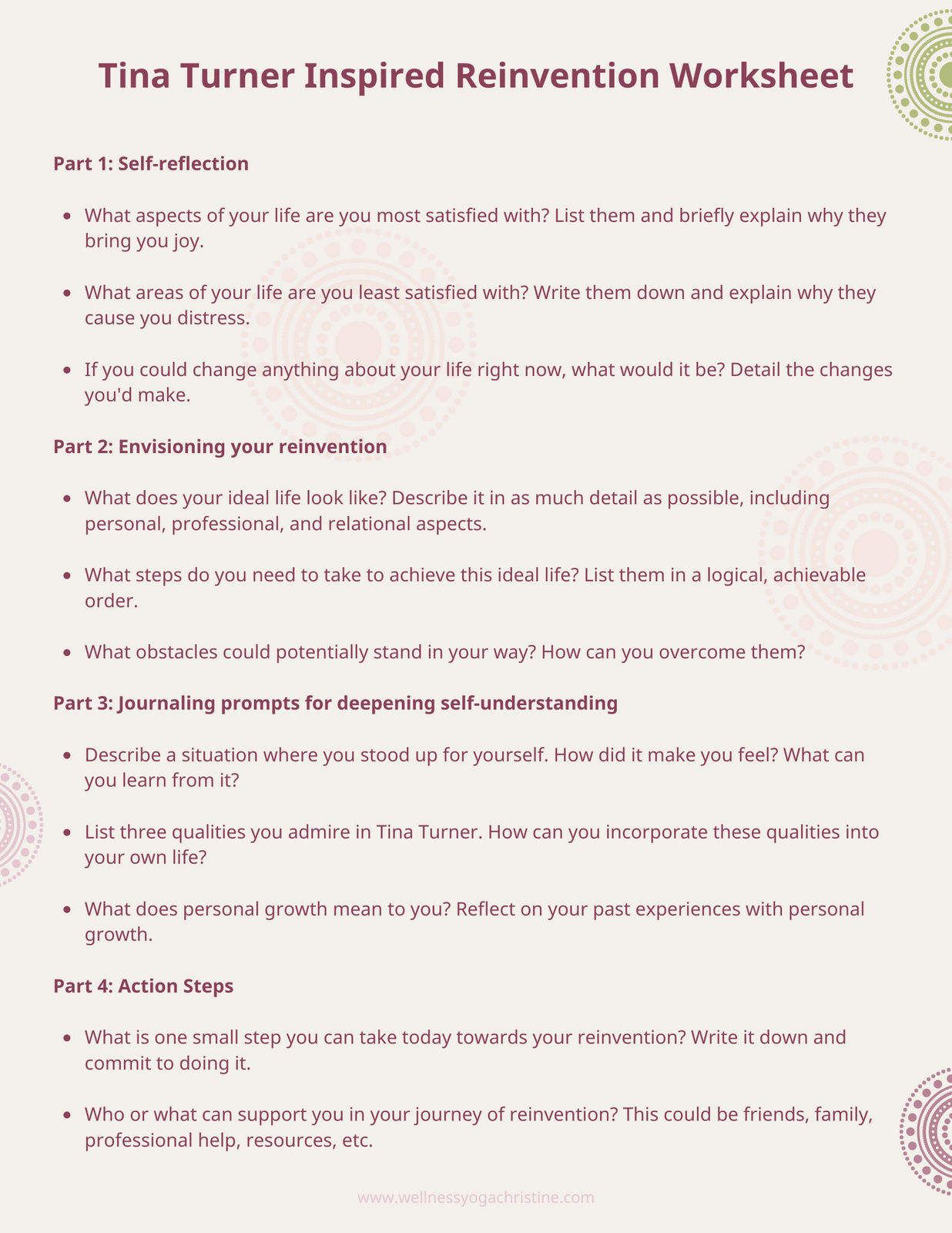 Why It's Never Too Late to Reinvent Yourself: Life Lessons from Tina ...