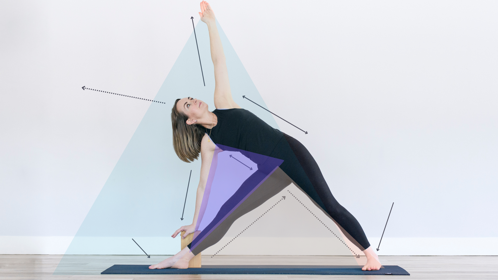 Three's a Charm in Triangle Pose by Sara Villamil