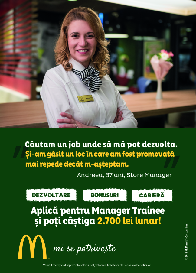 Manager Trainee McDonald’s - Constanța, Arad, Bucharest - McDonald's in ...