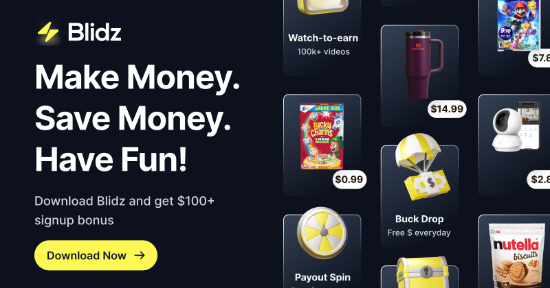 Blidz - Shop Deals, Earn Money, Have Fun | Free Deals & Cash Payouts