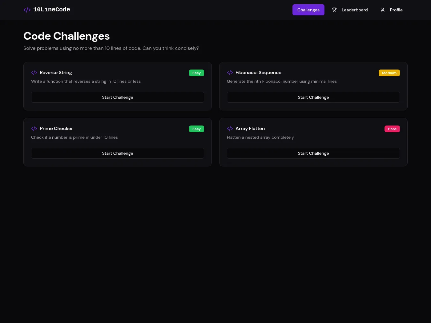 10 LineCode 9 Challenge