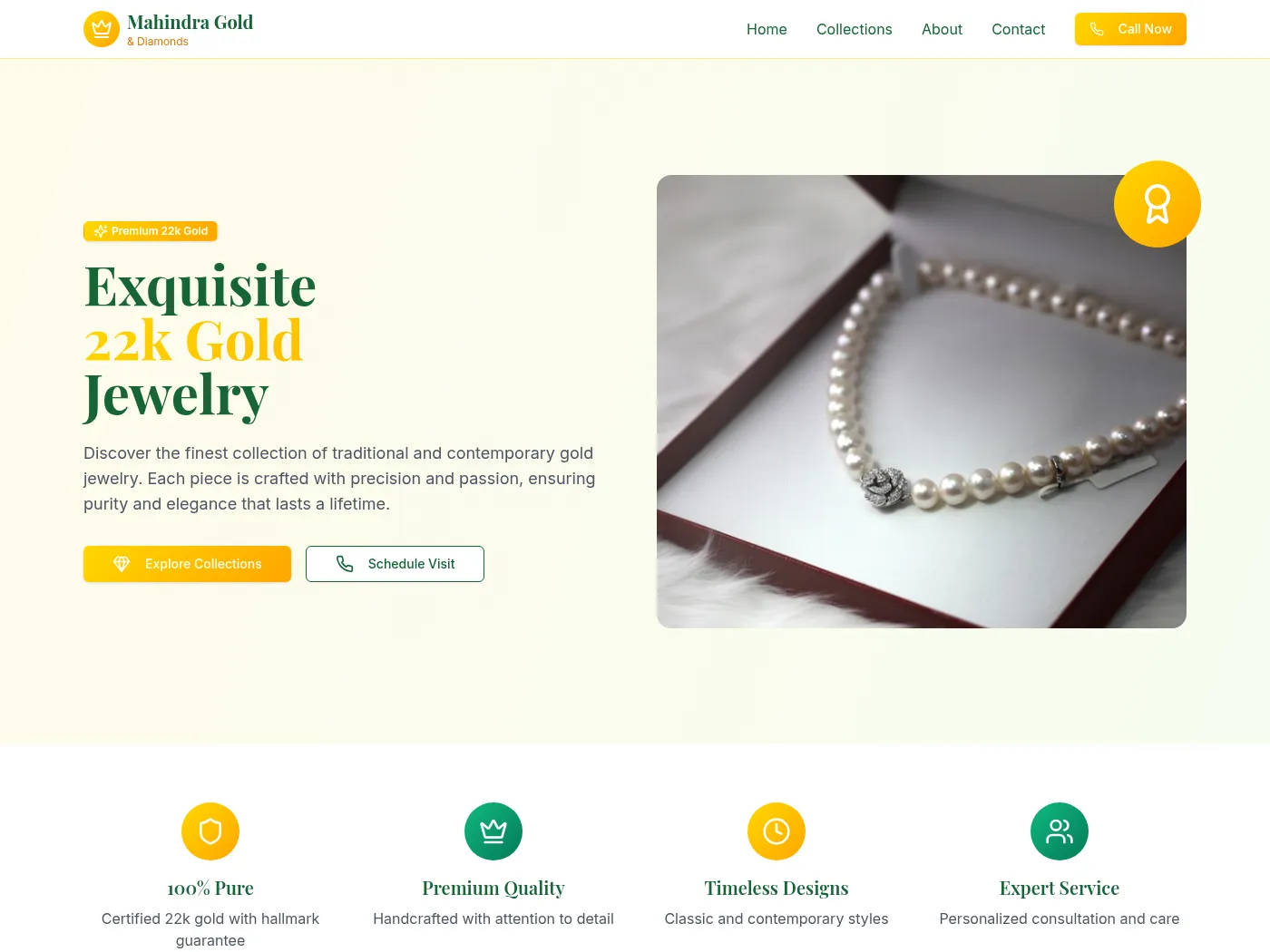 Mahindra Gold and Diamonds Website
