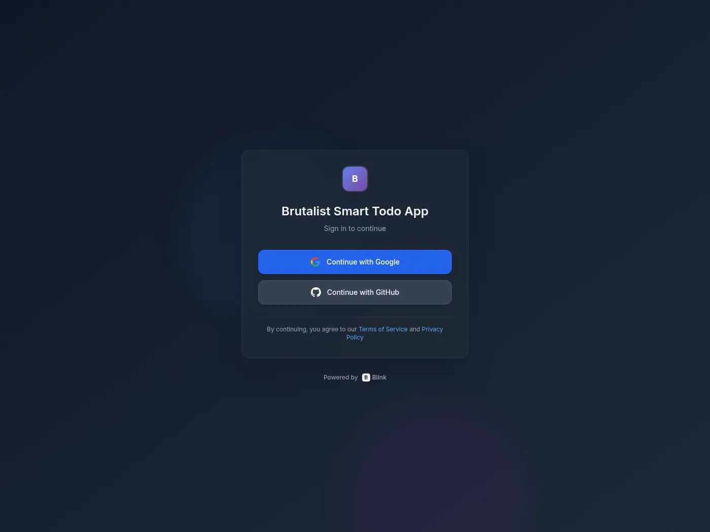Brutalist Smart Todo App