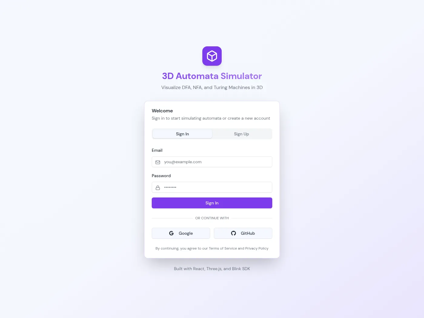 3D Collaborative Automata Simulator for DFA, NFA, and Turing Machines