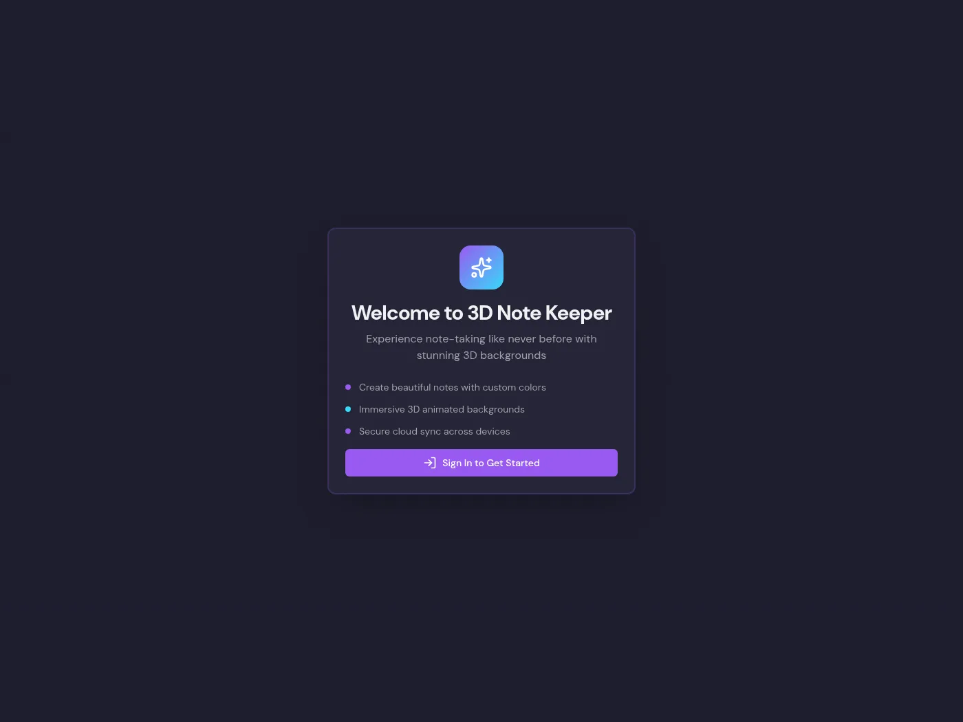 3D Note Keeper