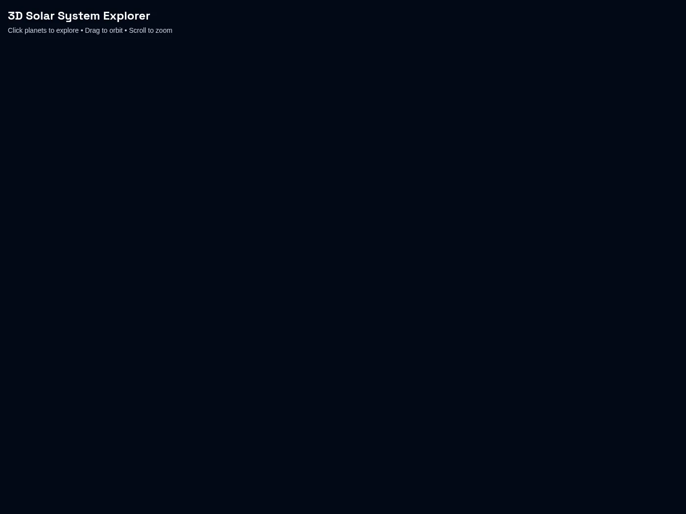 3D Solar System Explorer