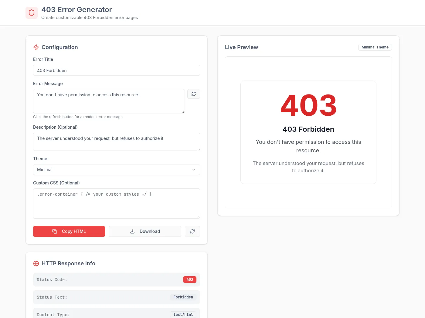 403 Error Generator