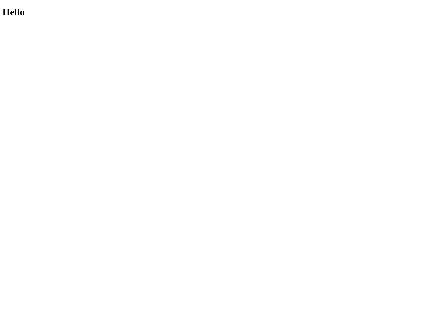 Minimal 5-Line HTML Hello App