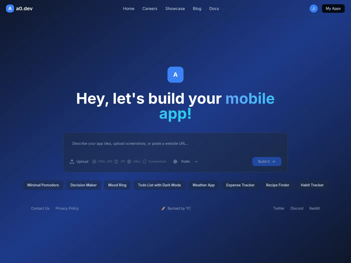 a0.dev: AI-Powered React Native App Builder