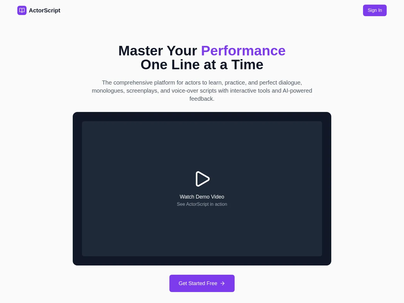 ActorScript: Multilayered Web App for Actors to Learn Dialogue and Scripts